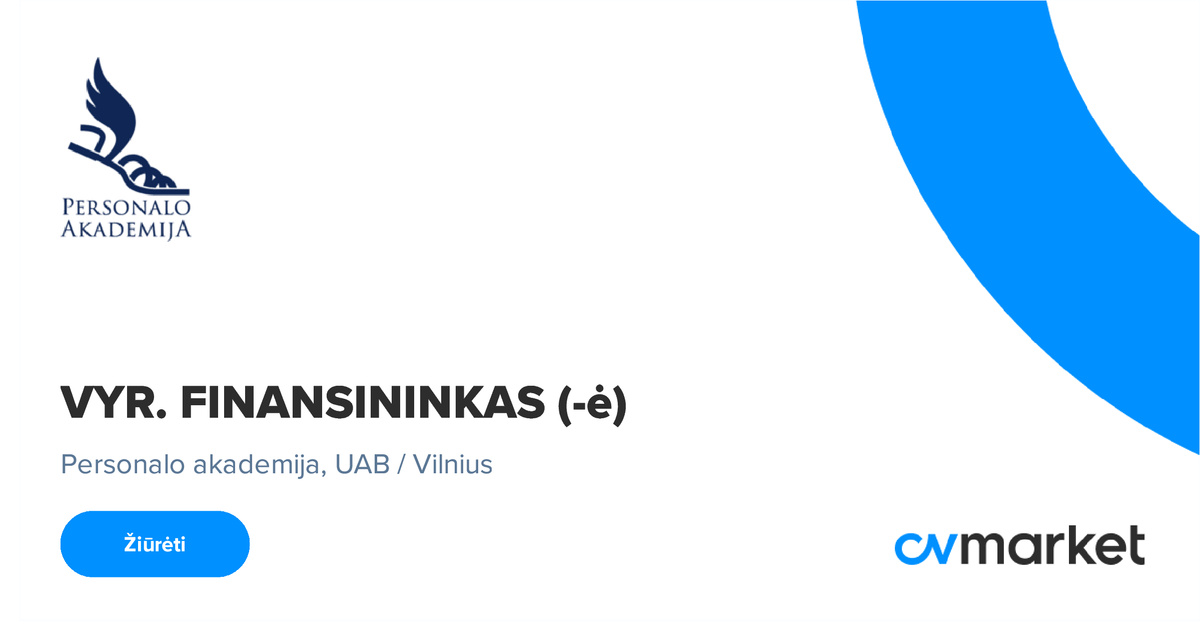 VYR. FINANSININKAS (-ė), 2025-01-06