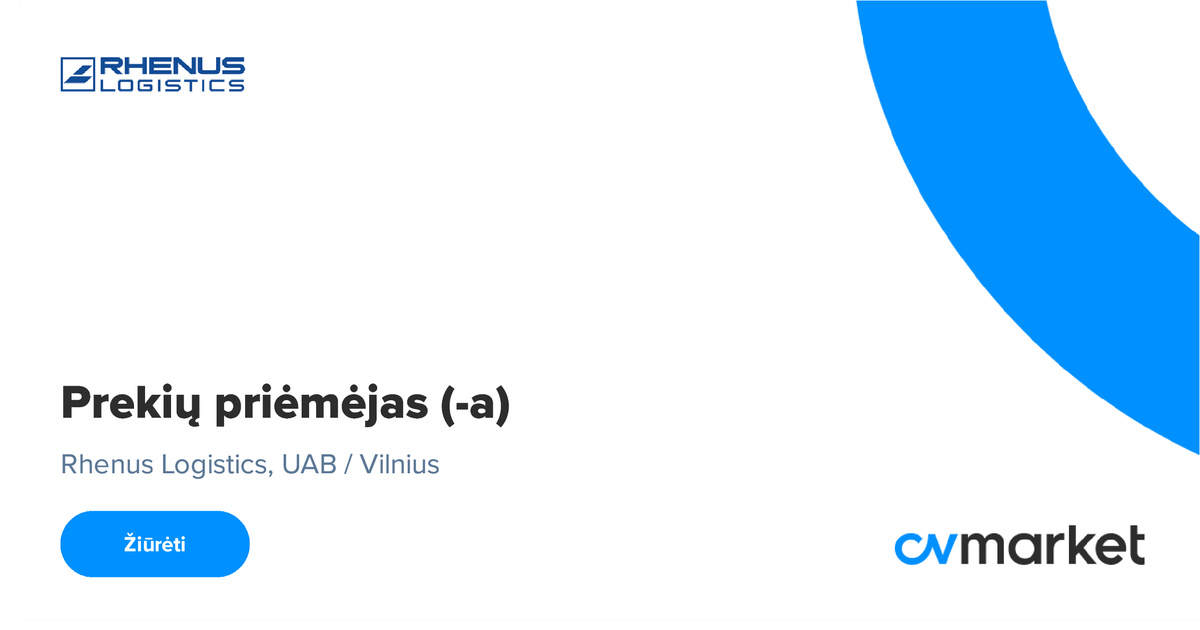 Prekių priėmėjas (-a), 2025-02-12