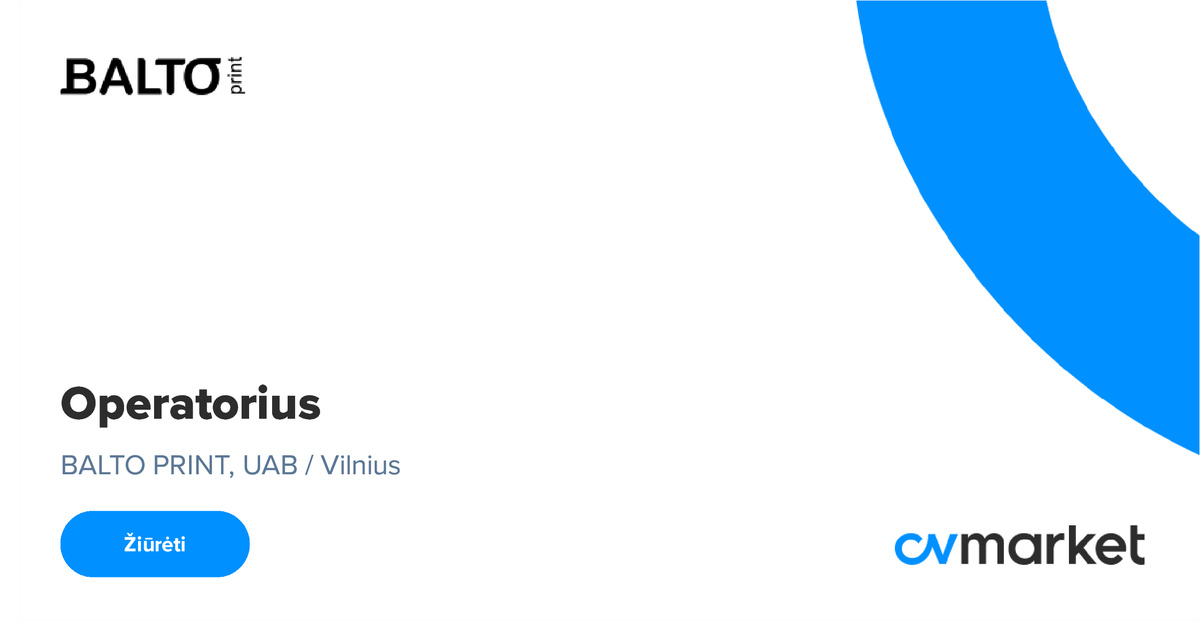 BALTO PRINT, UAB Operatorius, 2025-05-06