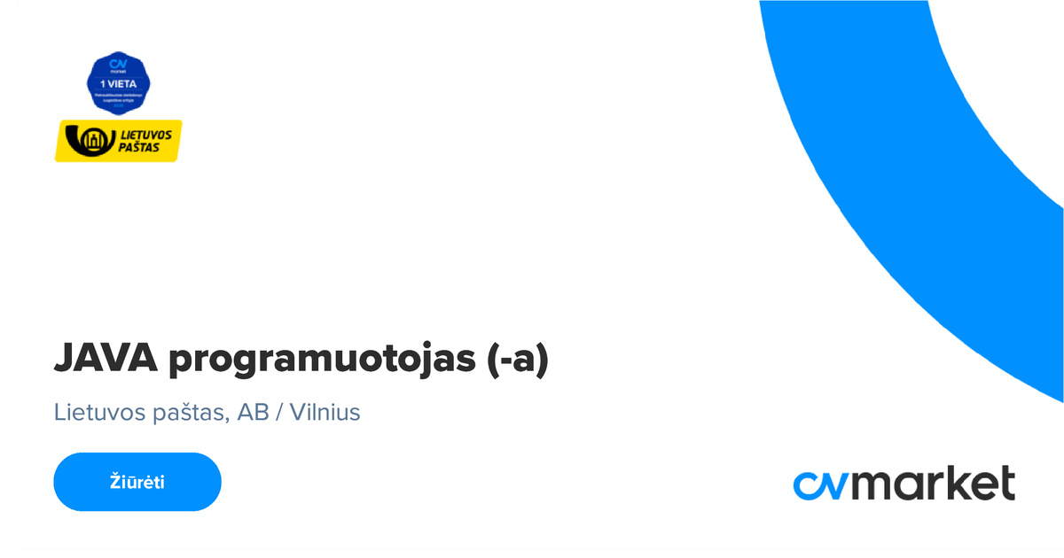 JAVA programuotojas (-a), 2025-06-19