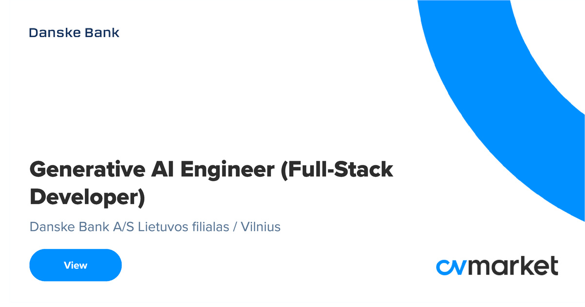Generative AI Engineer (Full-Stack Developer), 2025-07-28